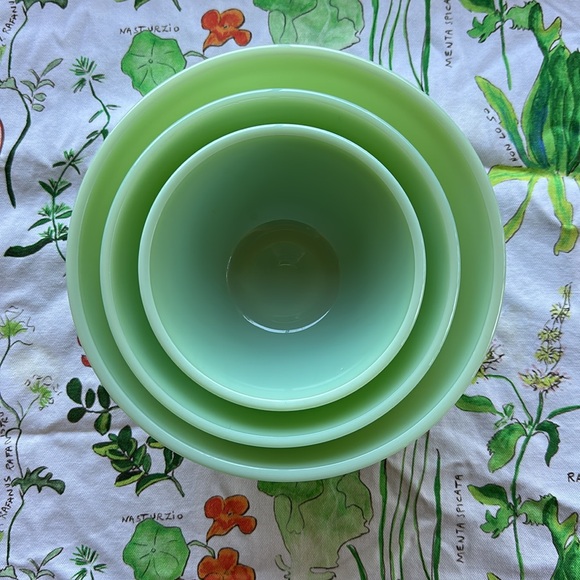Mosser Glass | Kitchen | Mosser Glass Set Of 3 Nesting Jadeite Green ...